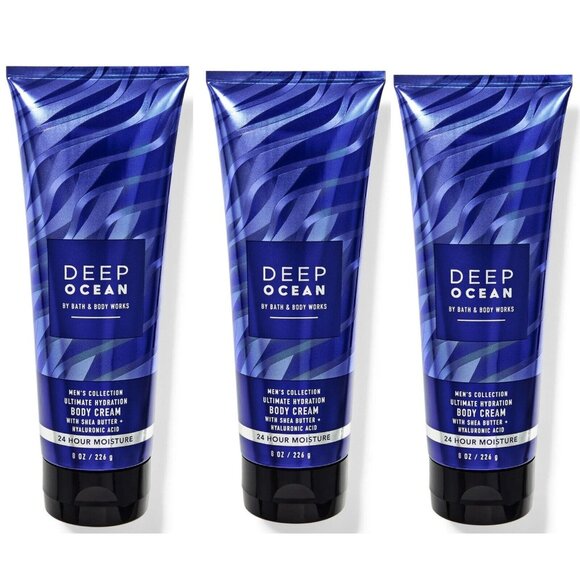 OCEAN | Skincare | Lot Of 3 Bath Body Works 224 Deep Ocean Body Cream ...